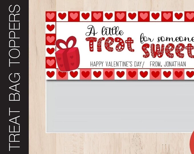 Valentine's Day Favor Bag Tags - DIY Favor Bags - Printable Treat Bag ...