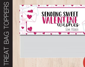 Valentine's Day Favor Bag Tags - DIY Favor Bags - Printable Treat Bag ...