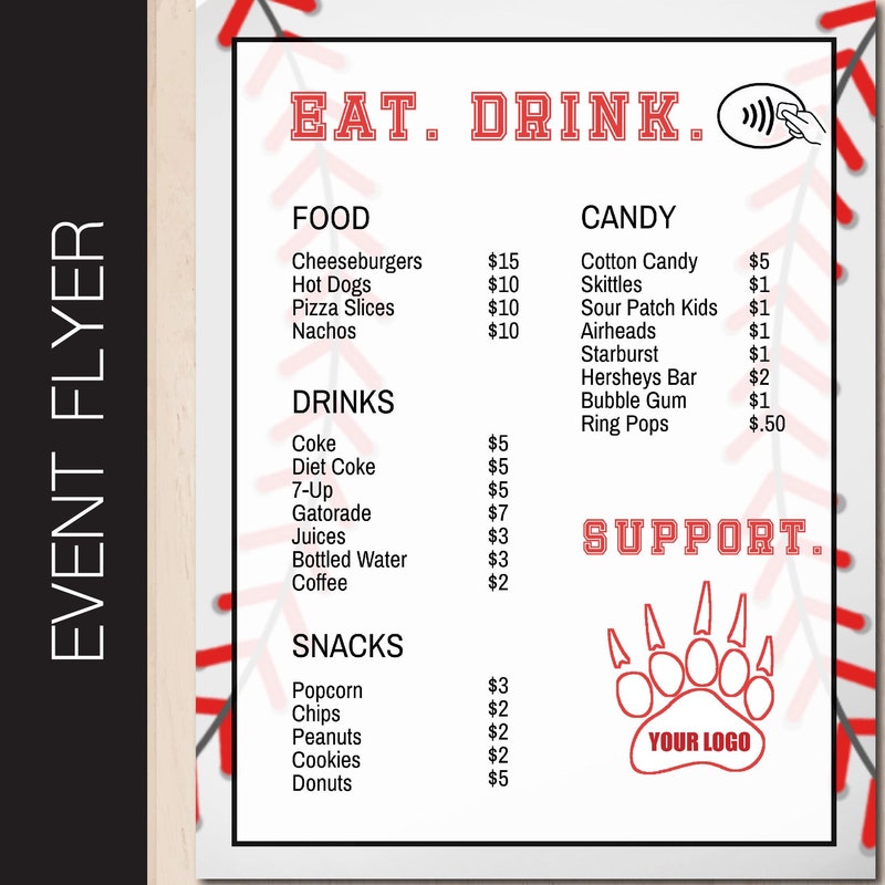 Concession Food Poster - Etsy