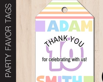 Printable SLIME Party Favor Tags | Party Gift Tag | Goodie Bag Tag ...