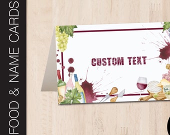 Editable PLAYGROUND Birthday Party Food Label Tents | Party Food ...