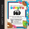 Editable DONUTS With DAD Invitation | Celebrate Fathers | Father's Day ...
