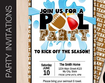Editable BASEBALL Themed Pool Party Invitation | Baseball Party Invite ...