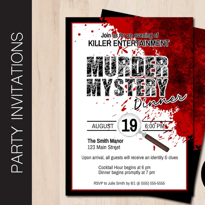 Murder Mystery Invitation - Etsy