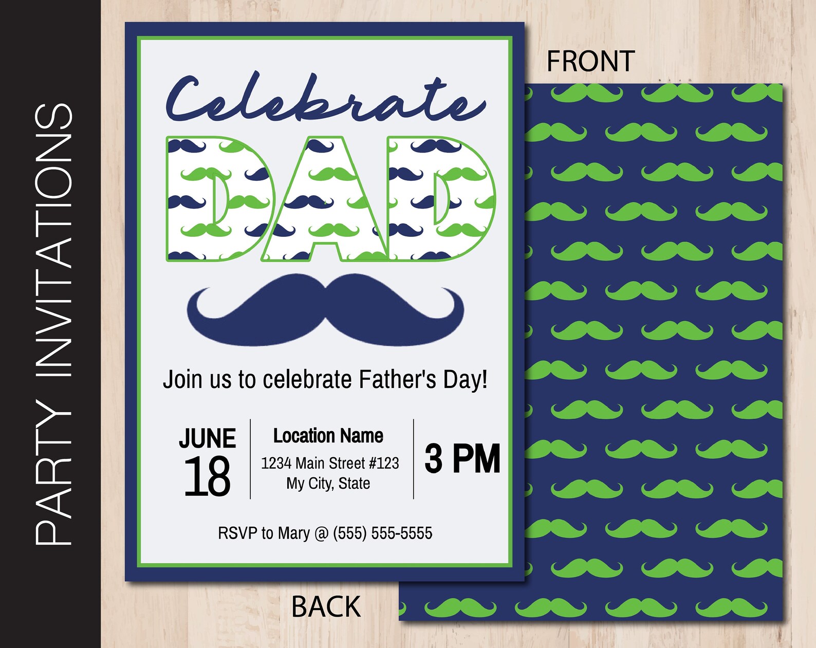 Editable DAD Celebration Invitation | Celebrate Fathers Day | Dads Day ...