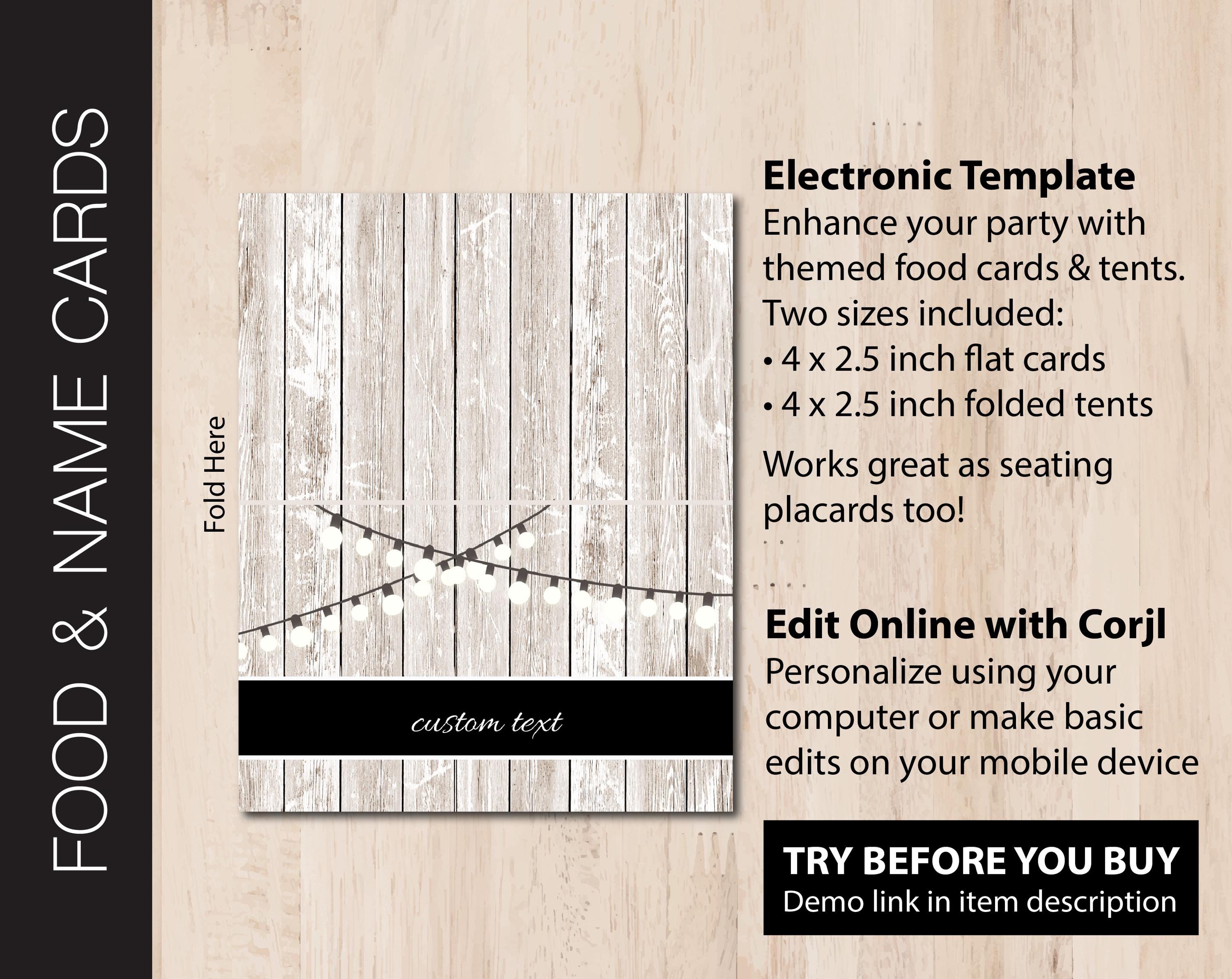 Editable GRADUATION Party Food Label Tents | Party Food Placards ...