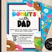 Editable DONUTS With DAD Invitation Celebrate Fathers Father's Day ...