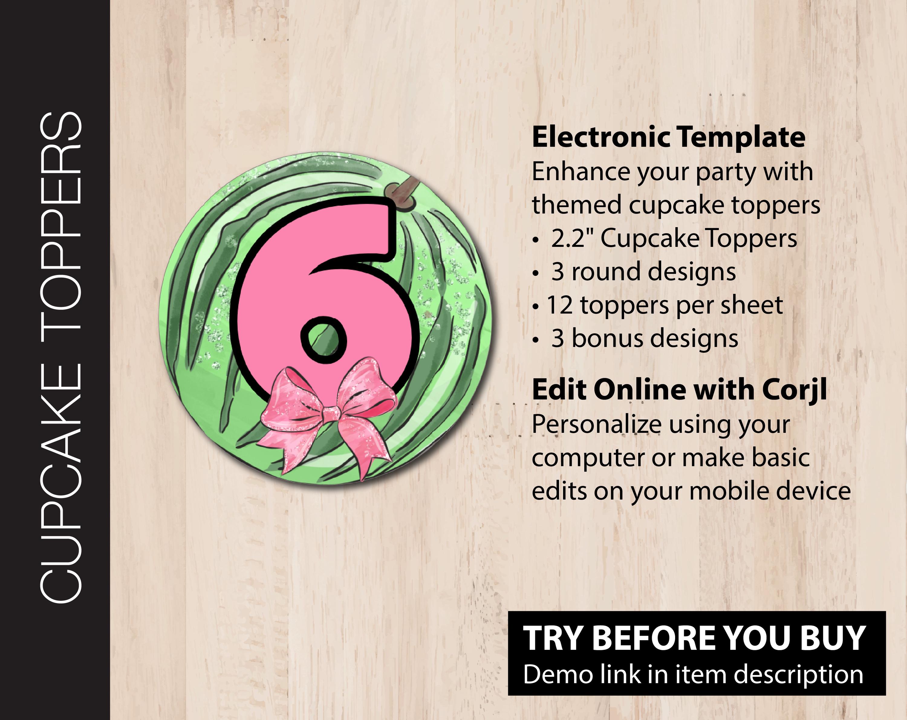Printable SWEET CELEBRATION Party Cupcake Topper | Birthday Party ...