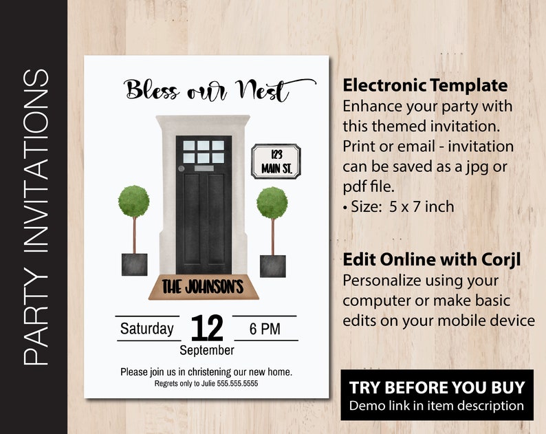 Editable HOUSEWARMING Party Invitation | House Party | Welcome Party ...
