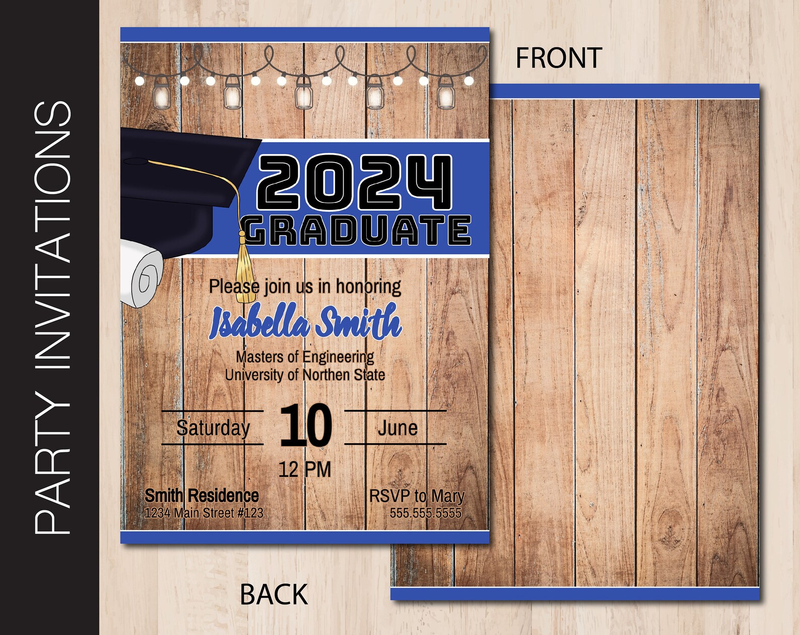 Editable GRADUATION Party Invitation | High School | College ...