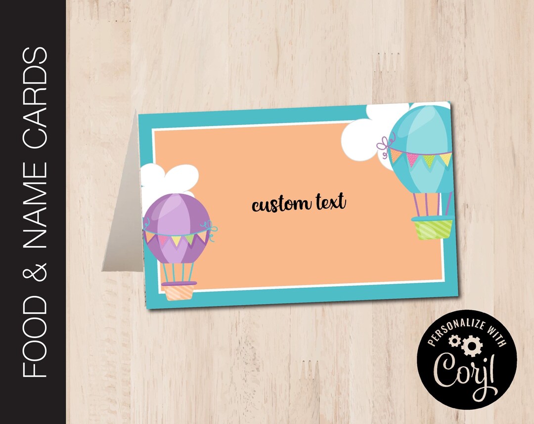 Editable OH the PLACES Party Food Label Tents | Party Food Placards ...