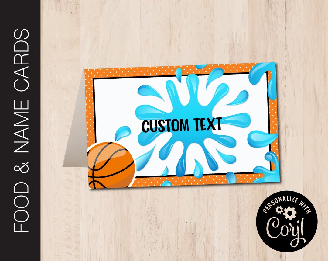 Editable BASKETBALL POOL Party Food Label Tents | Party Food Placards ...