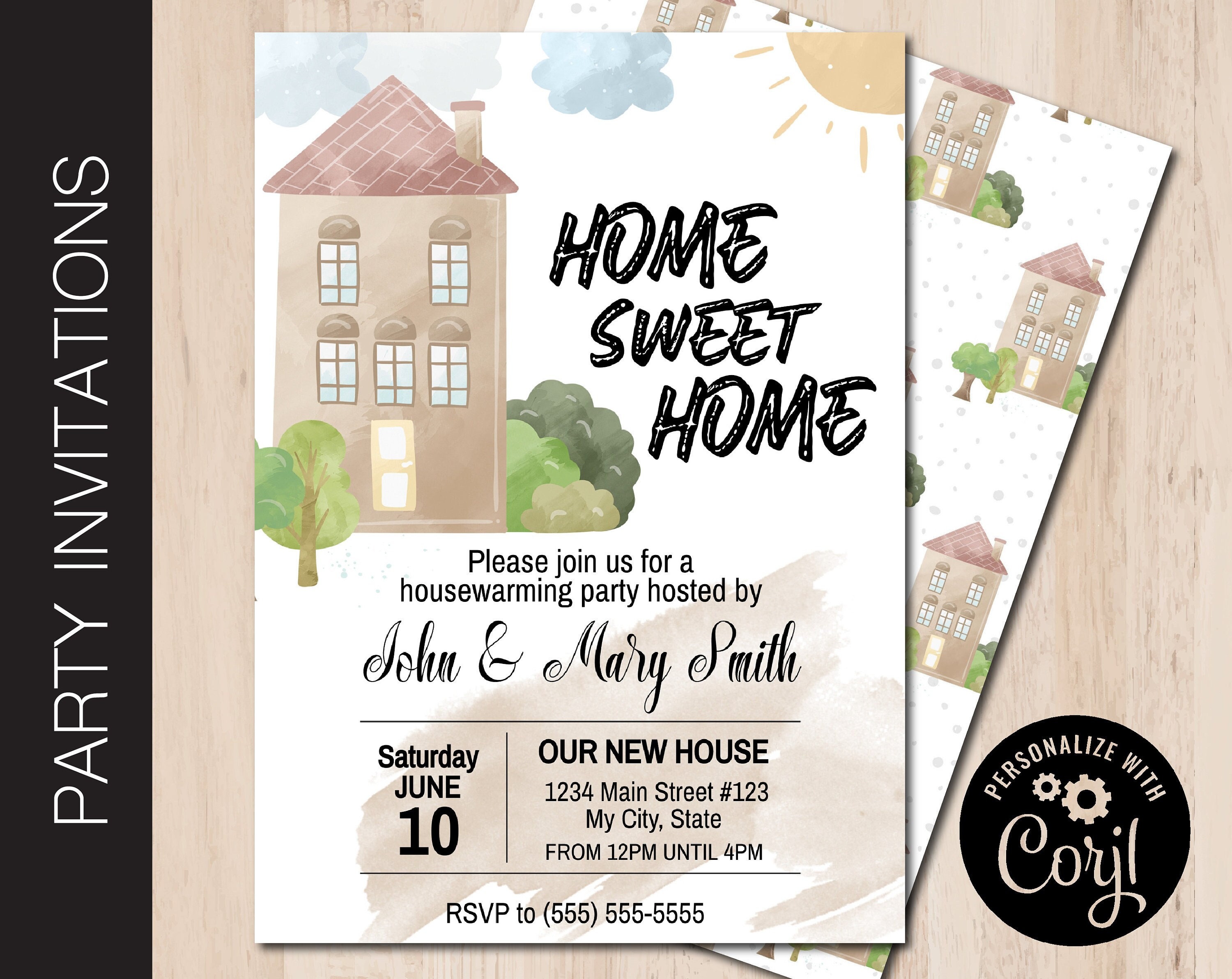 Editable HOUSEWARMING Party Invitation | House Party | Welcome Party ...