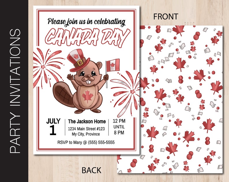 Editable CANADA DAY Party Invitation | Canada Day BBQ Invite | Canada ...