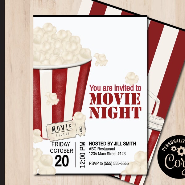 Outdoor Movie Invite - Etsy