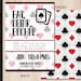 Editable EUCHRE NIGHT Party Invitation | Euchre Party | Card Night ...
