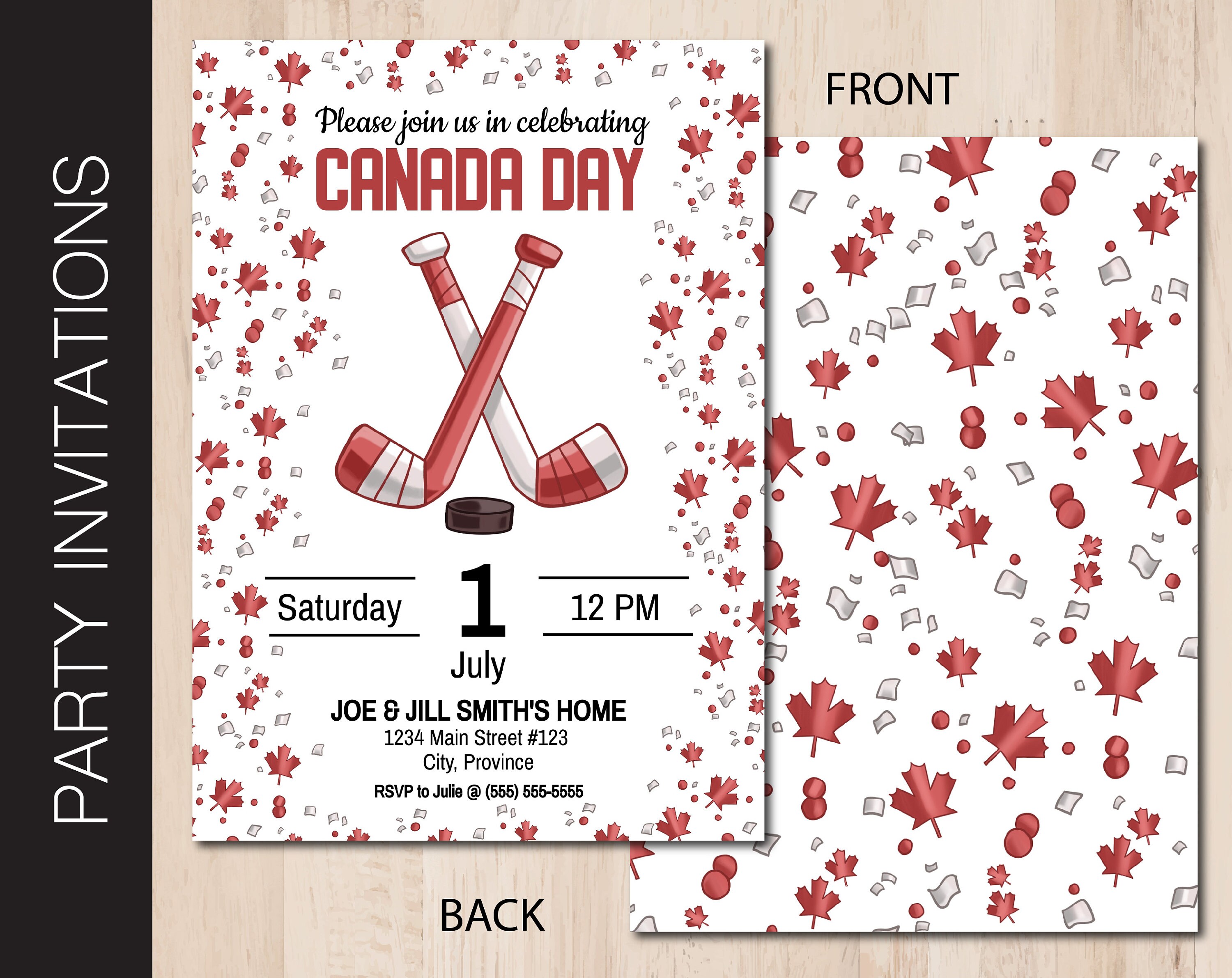 Editable CANADA DAY Party Invitation | Canada Day BBQ Invite | Canada ...