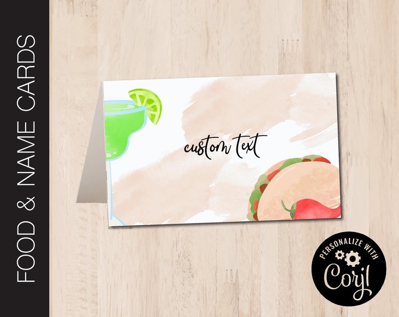 Editable FIESTA Party Food Label Tents | Party Food Placards | Party ...