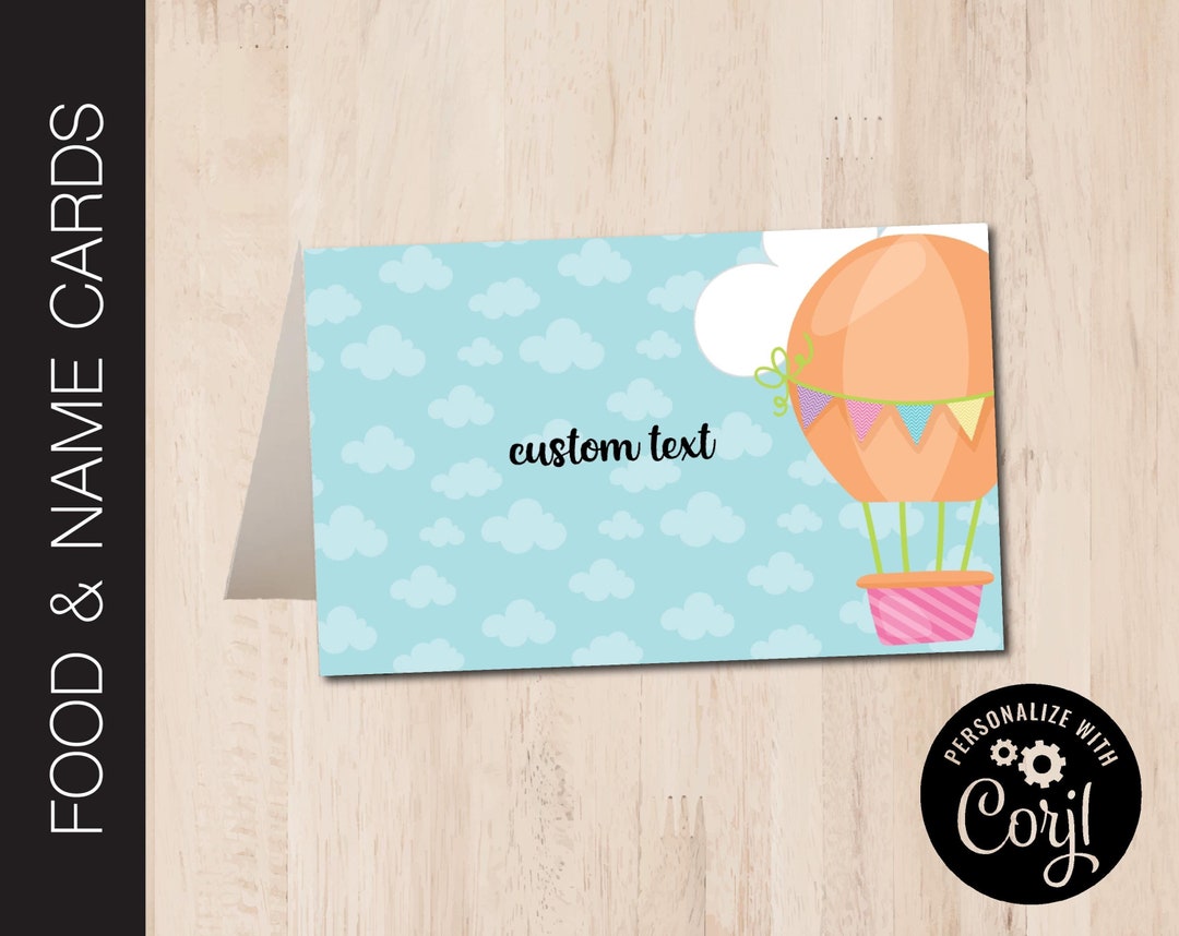 Editable OH the PLACES Party Food Label Tents | Party Food Placards ...