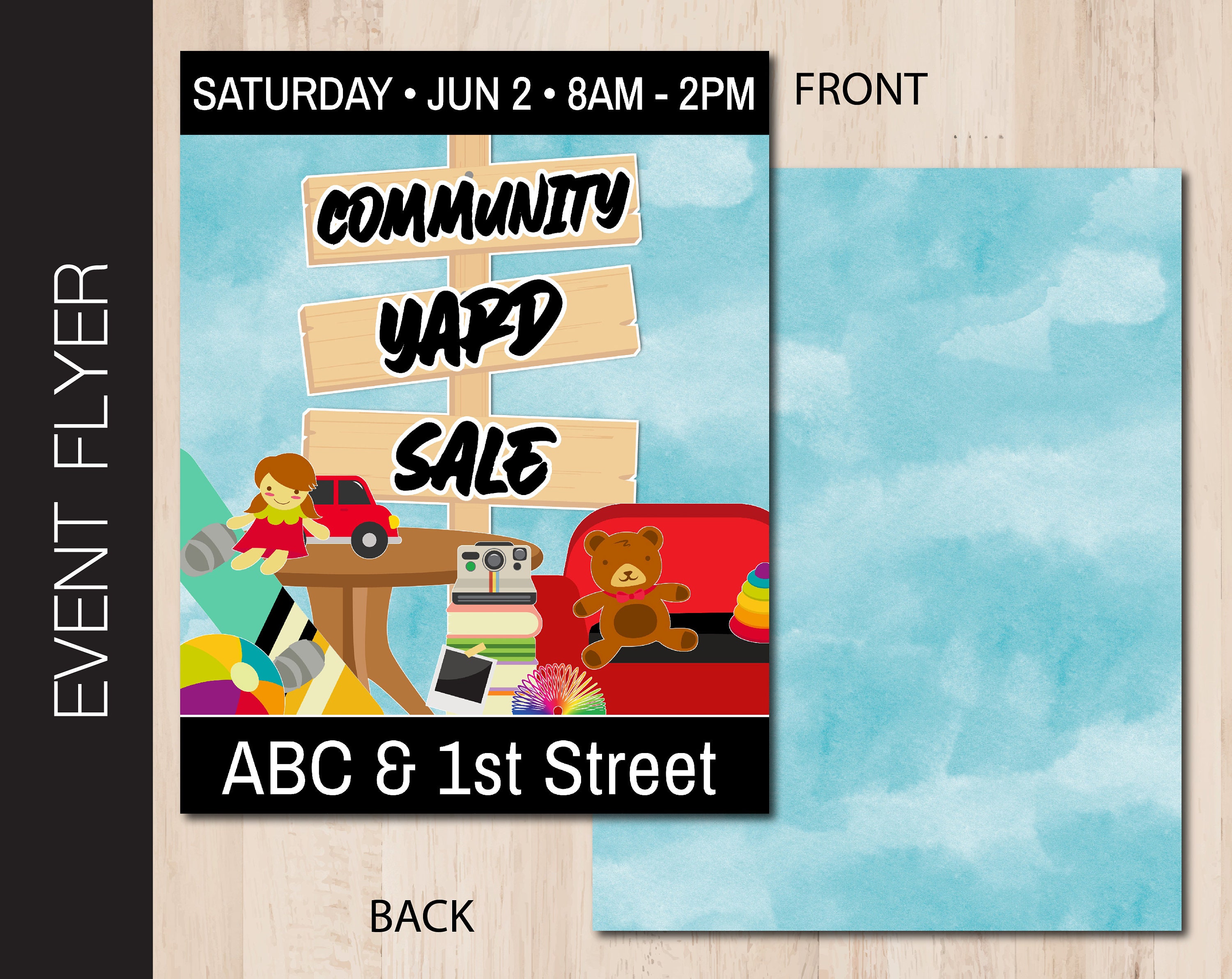 Editable Community Yard Sale Flyer | Garage Sale Flyer | Rummage Sale ...