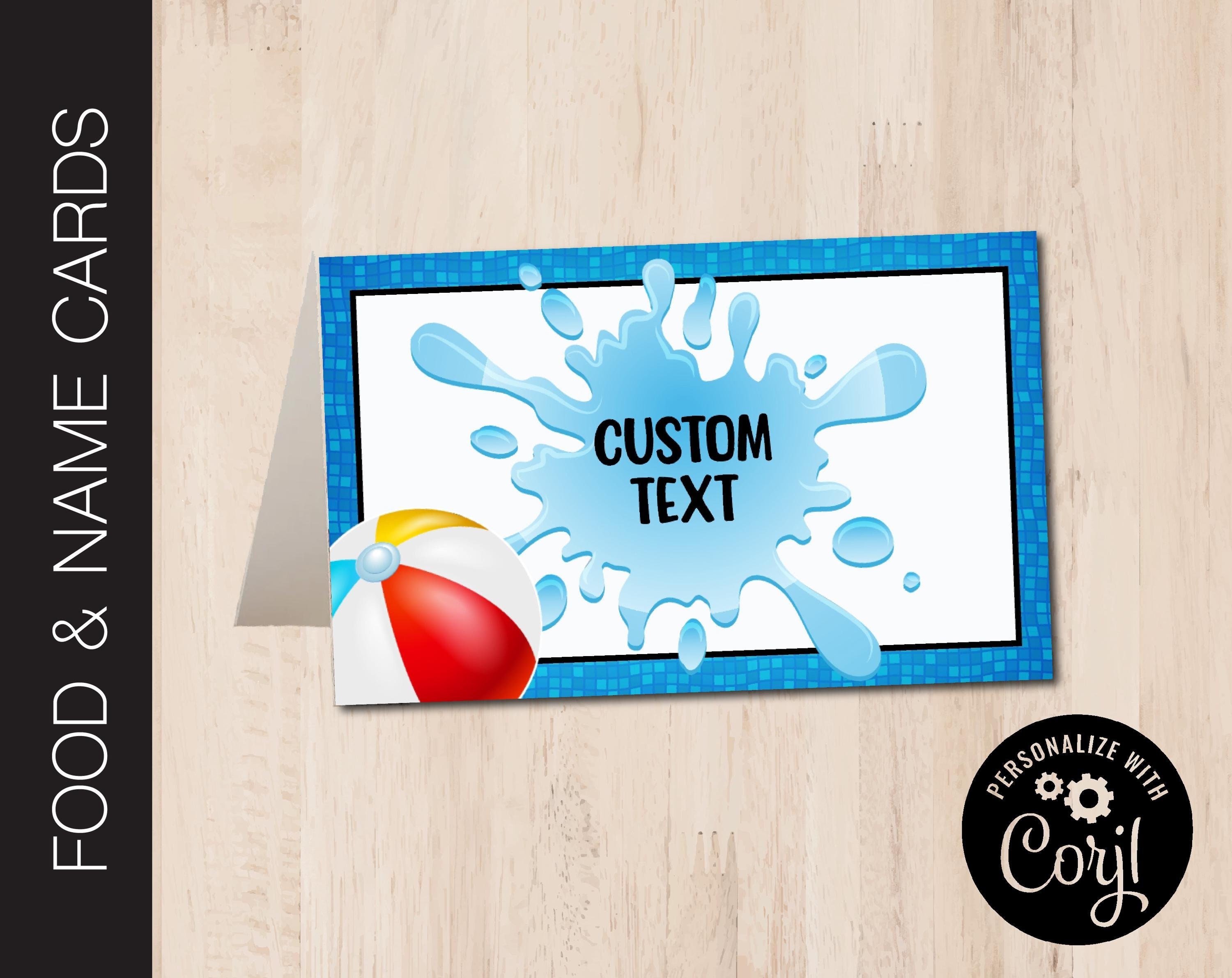Editable BASEBALL POOL Party Food Label Tents | Party Food Placards ...