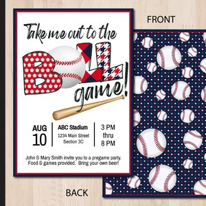 Editable TAILGATE Party Invitation | Game Day | Baseball Invite | Red ...