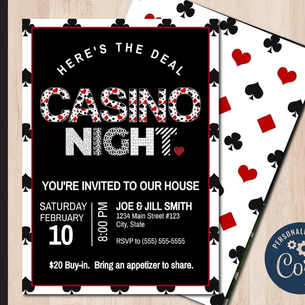 Texas Poker Invitation - Etsy