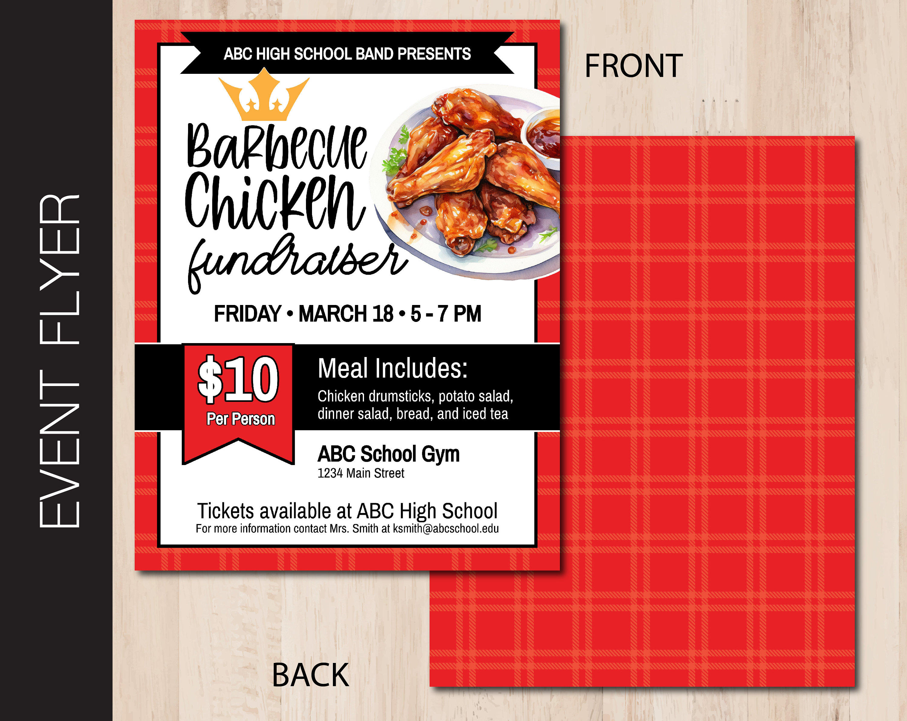Editable BBQ Chicken Fundraiser Flyer | Custom Barbecue Chicken ...