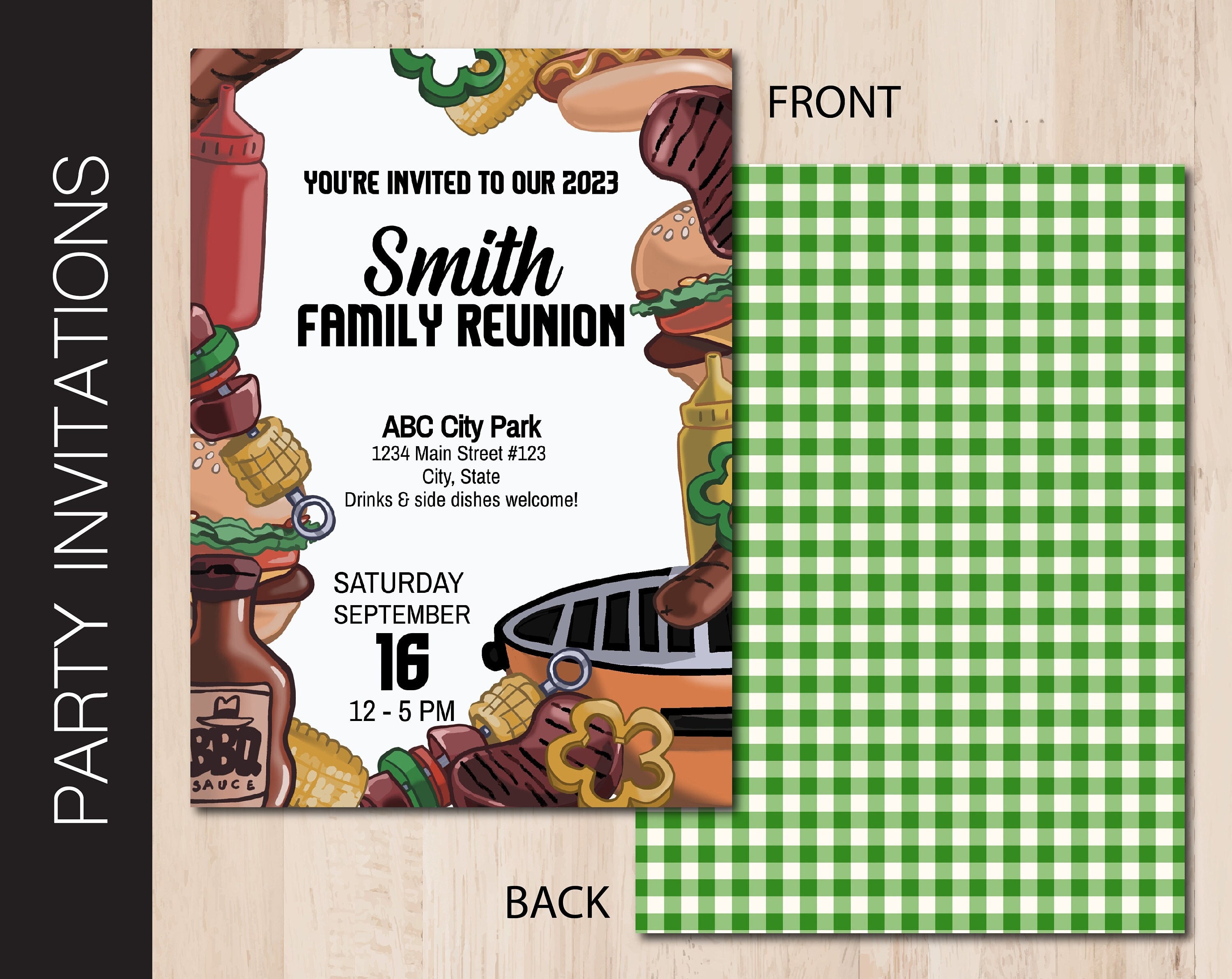 Editable BARBECUE Party Invitation | Family Reunion | Cookout ...