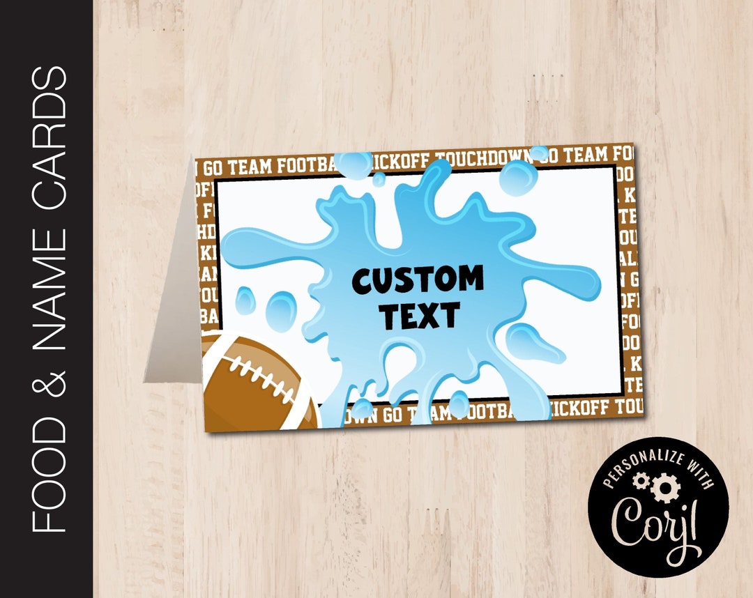 Editable FOOTBALL POOL Party Food Label Tents | Party Food Placards ...