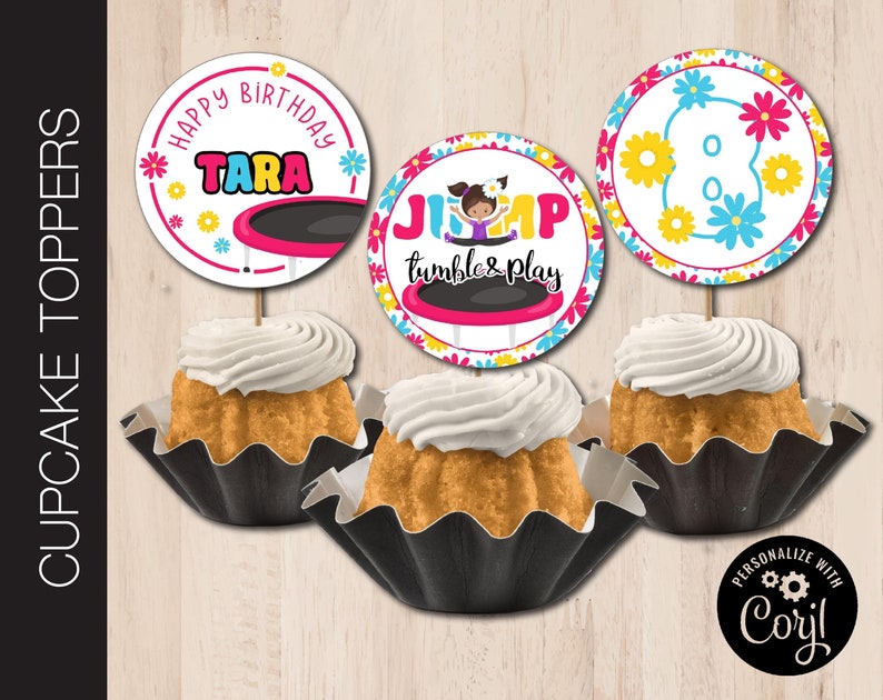 Printable JUMP Party Cupcake Topper | Birthday Party | Food Picks Decor ...