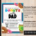 Editable DONUTS With DAD Invitation Celebrate Fathers Father's Day ...