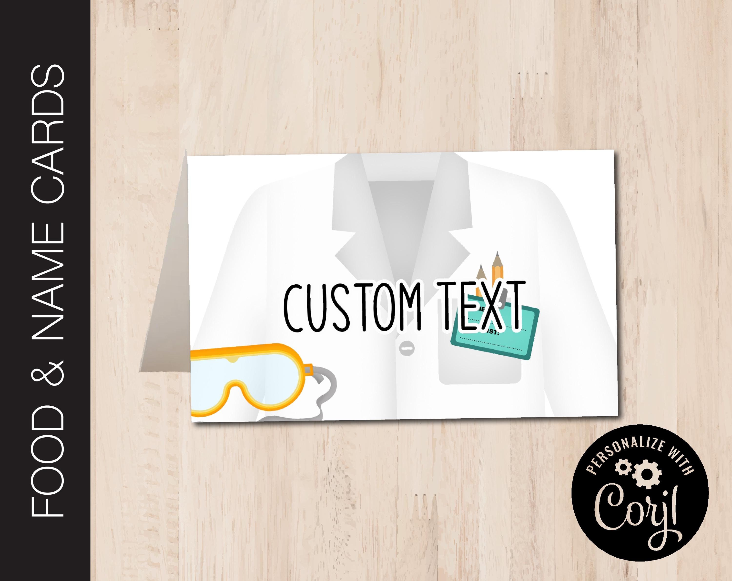 Editable MAD SCIENCE Party Food Label Tents | Science Party Food ...