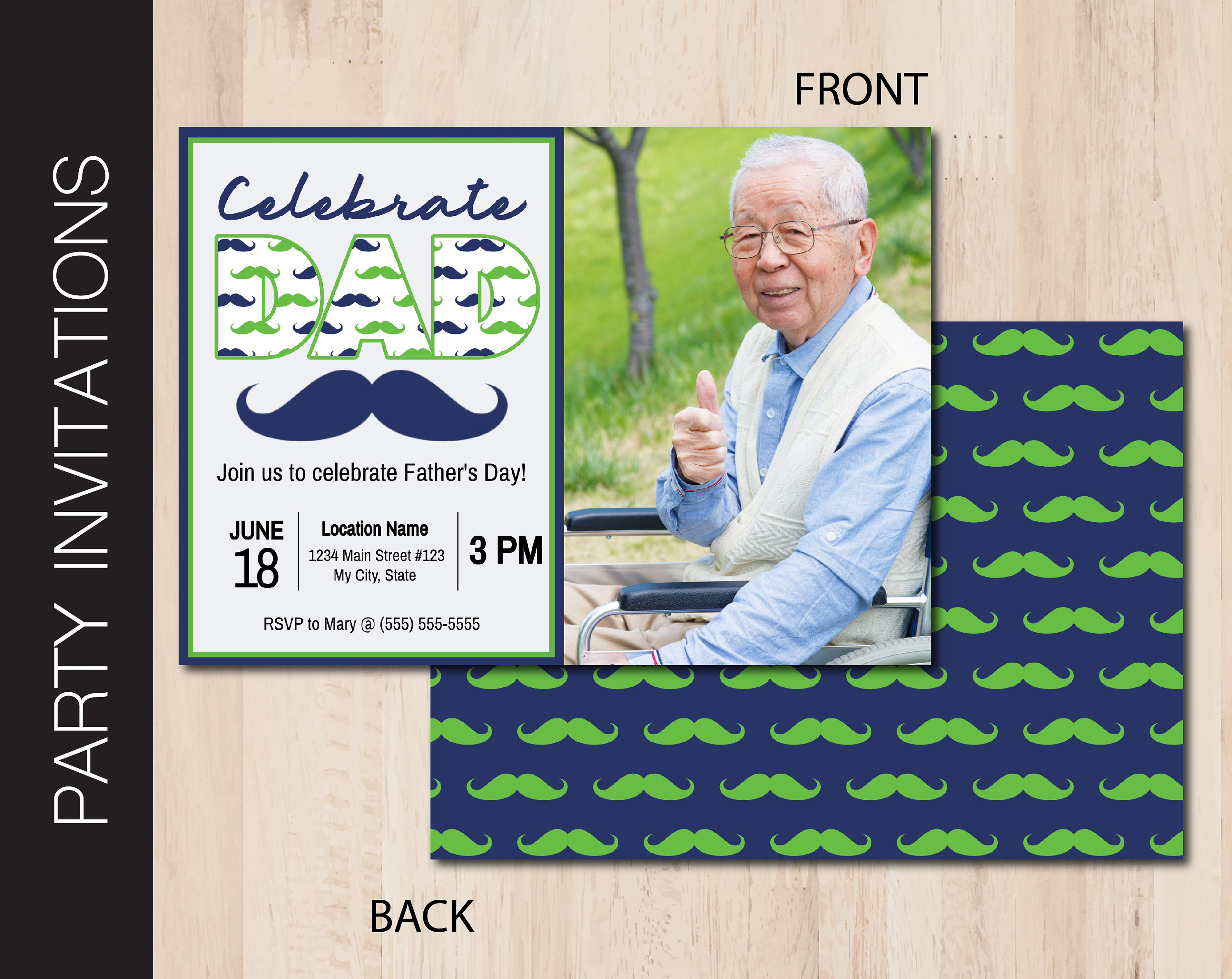 Editable DAD Celebration Photo Invitation | Celebrate Fathers Day ...