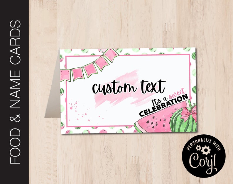 Editable Sweet CELEBRATION Party Food Label Tents | Party Food Placards ...