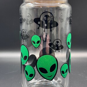 Alien Cup - Now With More Aliens, Glass Can Cup, Glass Can Tumbler ...