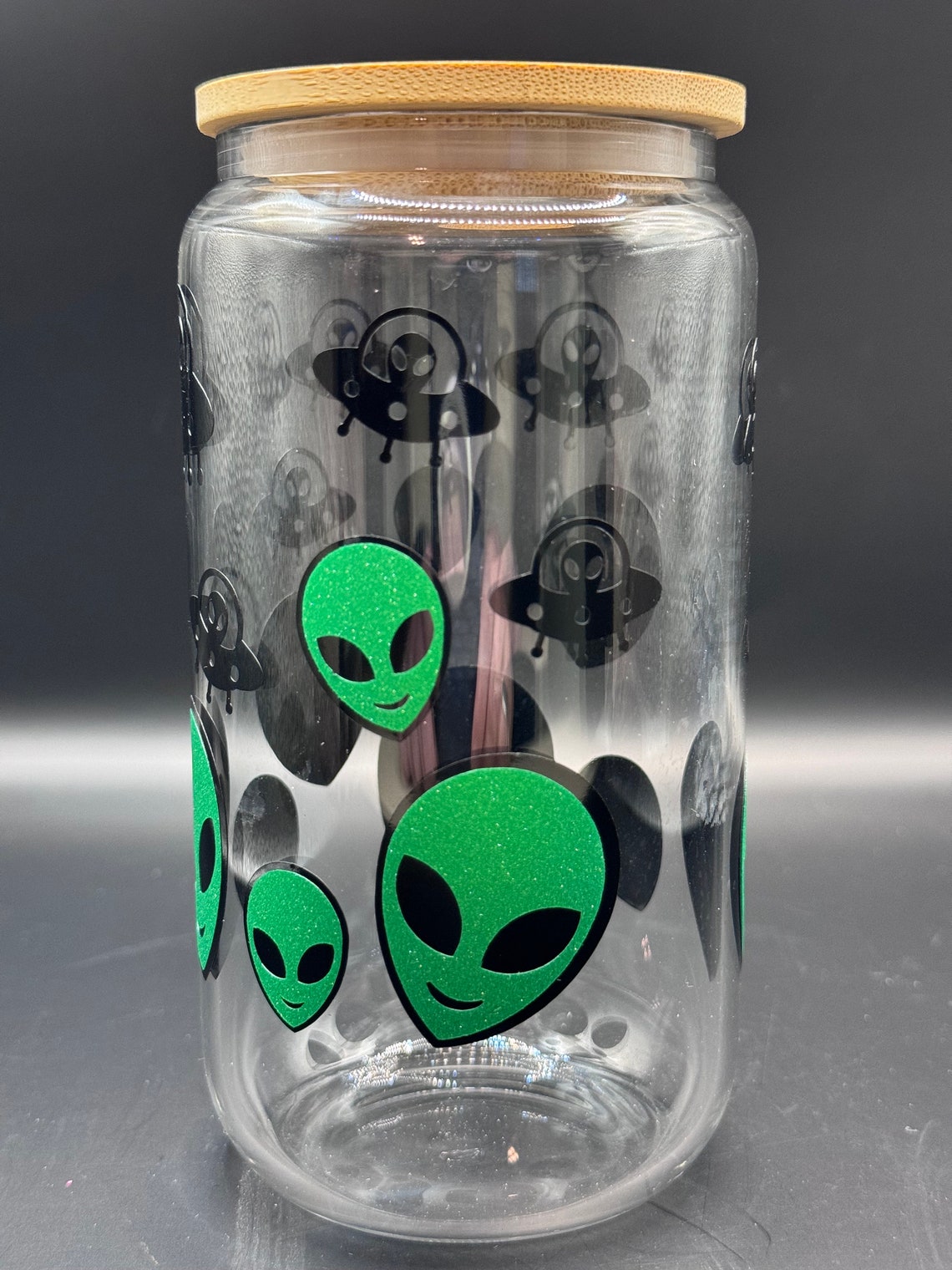 Alien Cup - Now With More Aliens, Glass Can Cup, Glass Can Tumbler ...