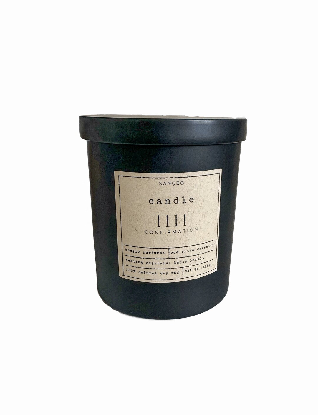 Angel Number 1111 Scented Candle With Healing Crystals Oud Spice ...