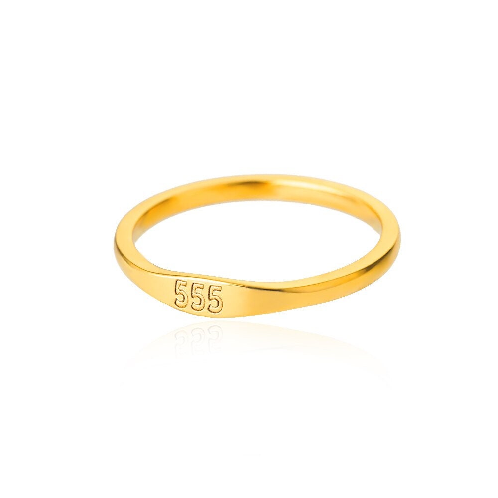 Angel Number Ring 111, 222, 333, 444, 555, 777, 888, 999. Gold Angel ...
