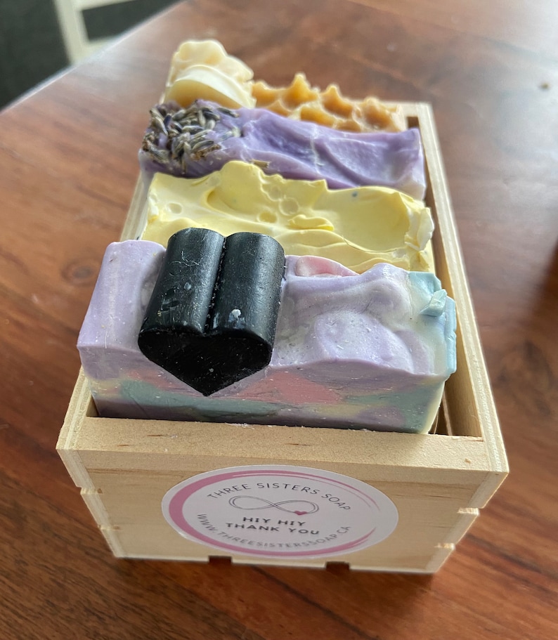 Four Custom Bars in a Crate Handmade Beauty Skincare Spa Lip - Etsy