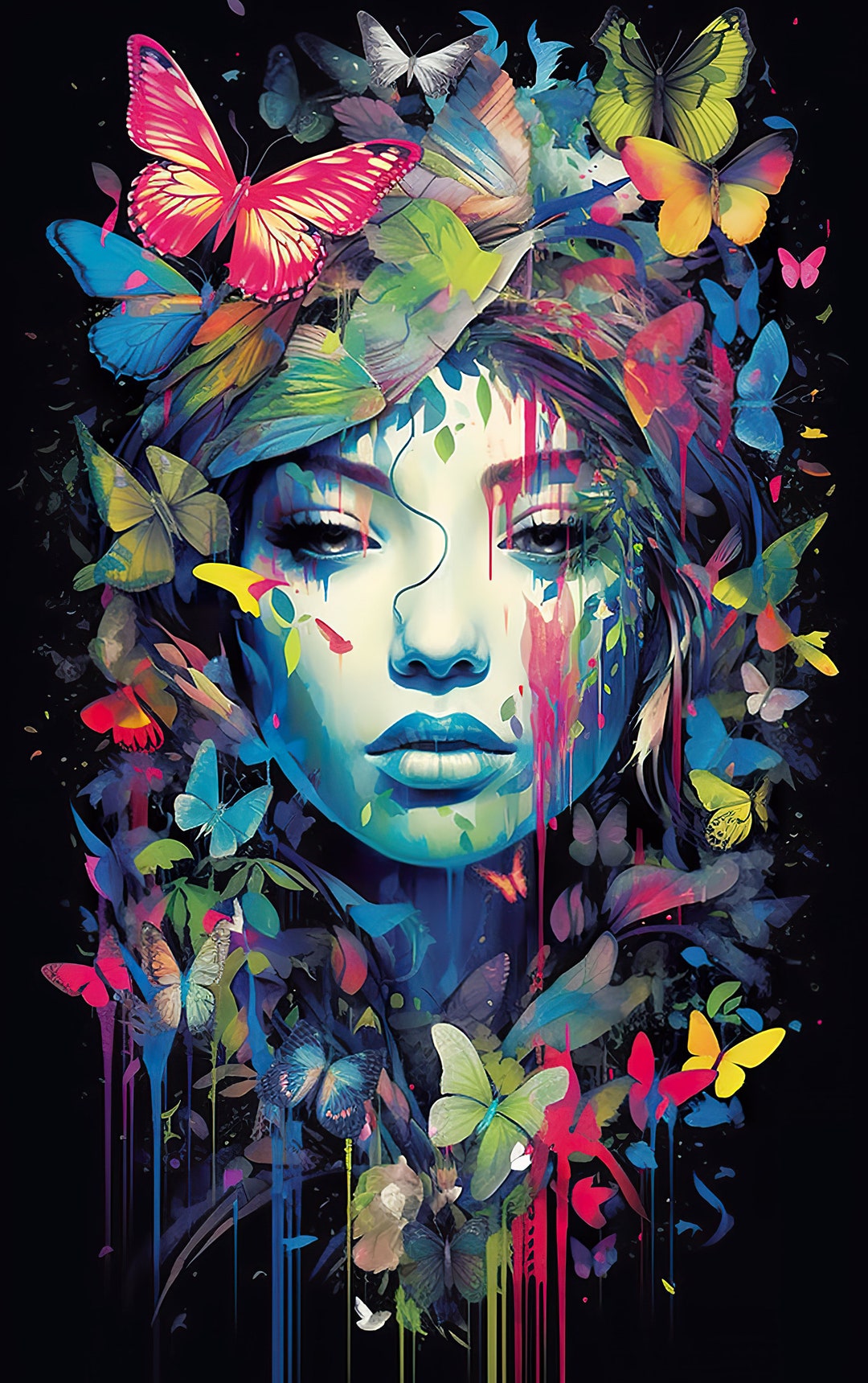 One Single Art Mash Up, Surrealistic Elements, Vivid Colors & Patterns ...