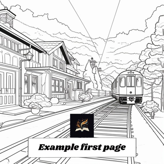 Railway Station Drawing For Kids