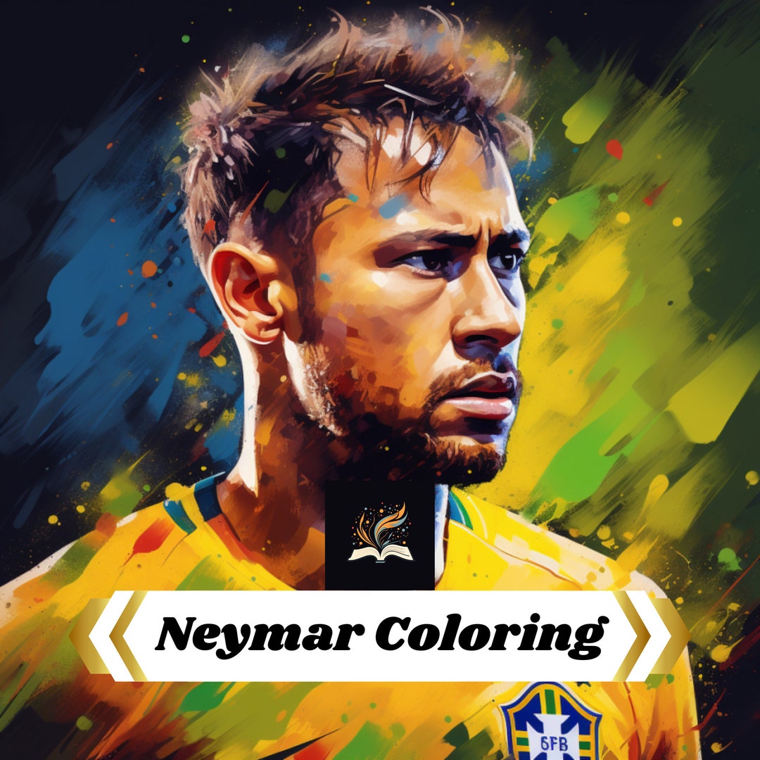Famous Soccer Player Neymar Jr Coloring Book for Kids SIMPLE - Etsy