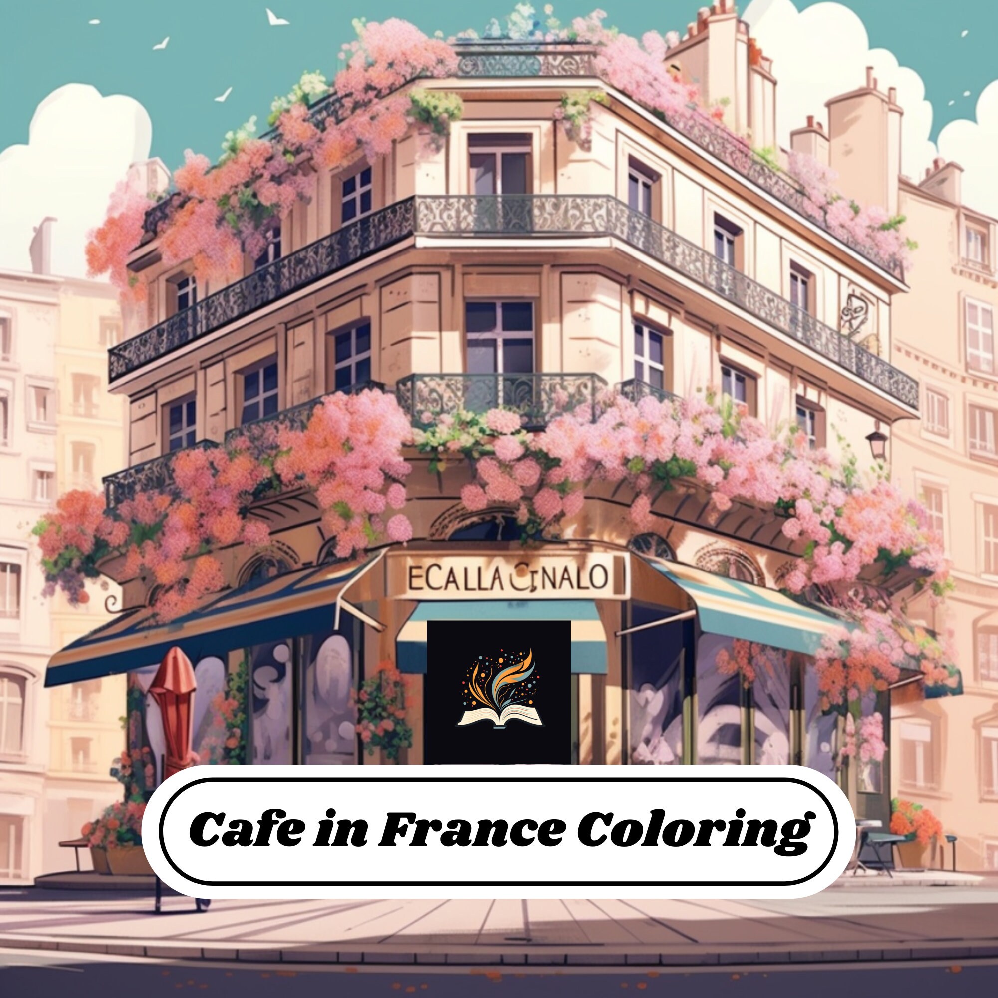 French Cafe Cartoon
