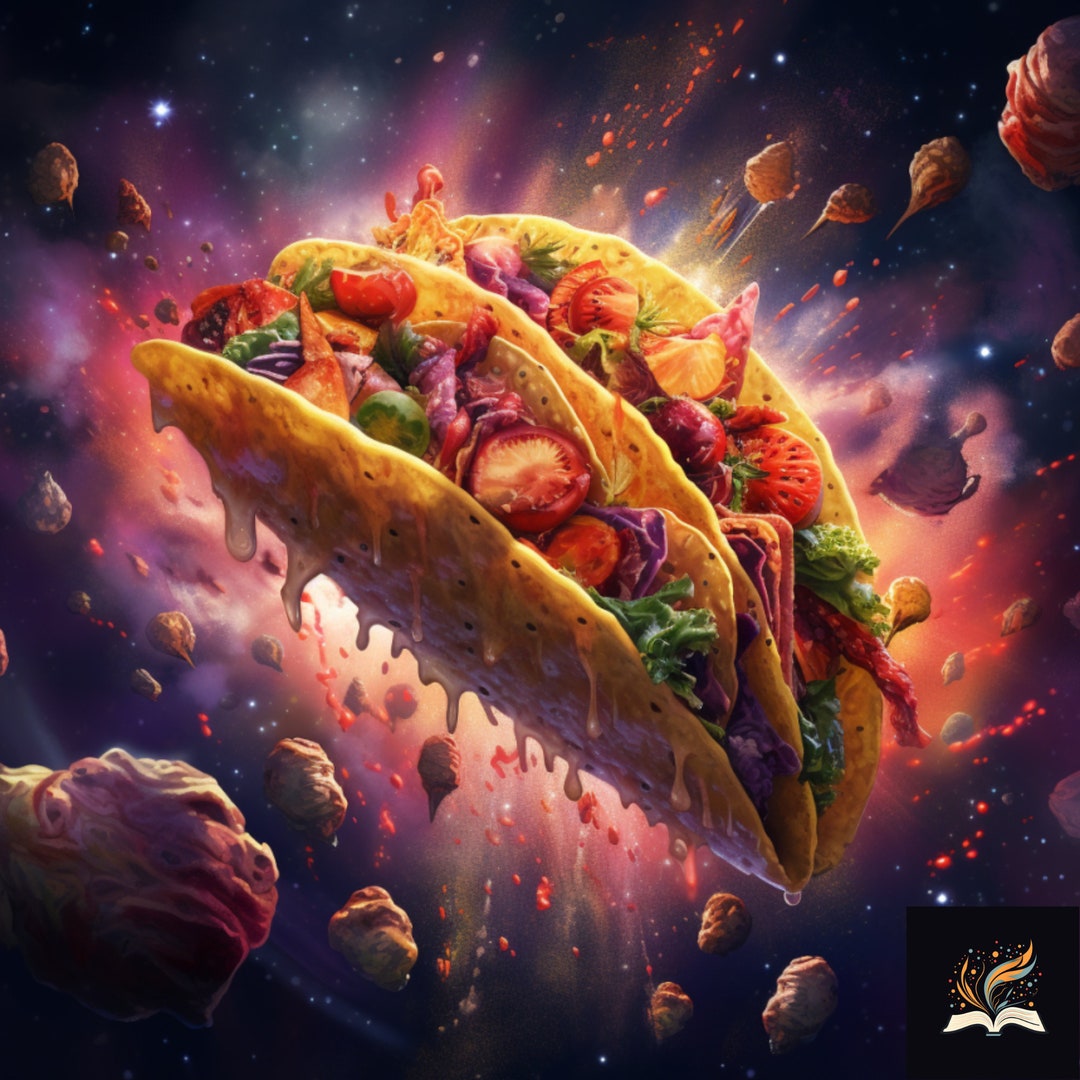 Cosmic Taco Art Digital Download Cosmic AI Generated Art - Etsy