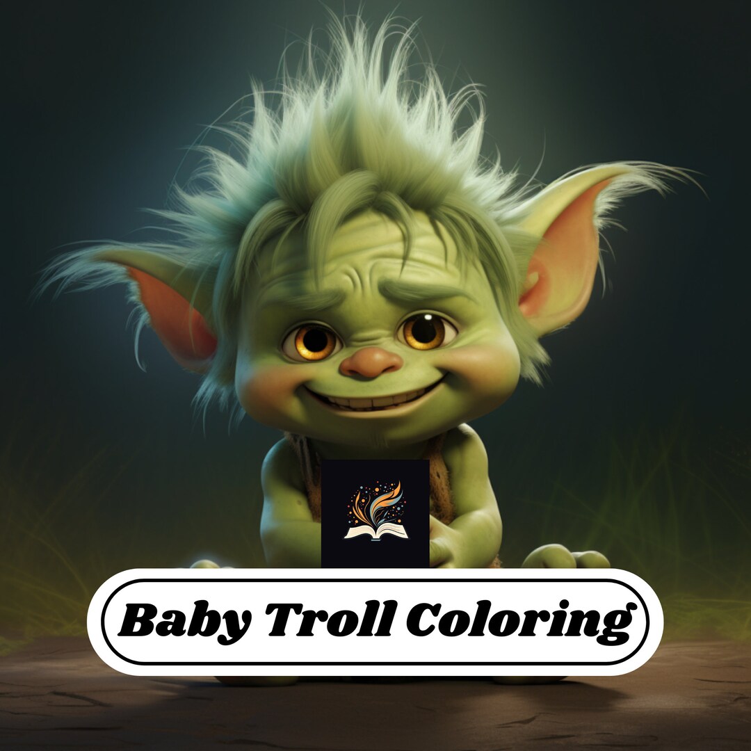 Cartoon Baby Troll Coloring Book for Kids SIMPLE PRINTABLE - Etsy