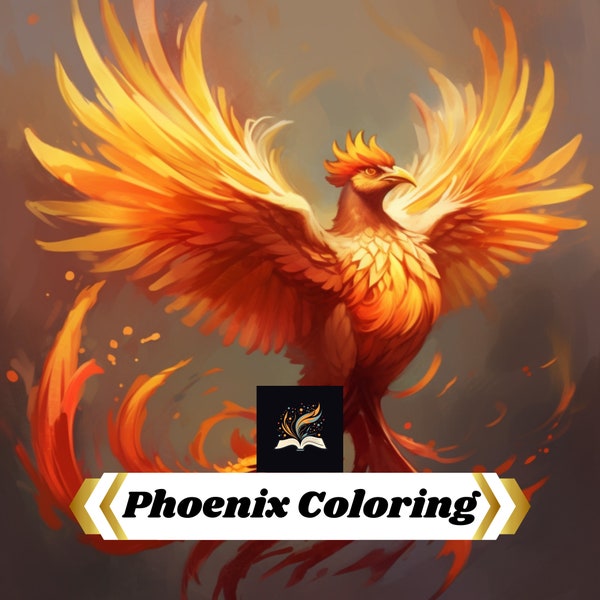 Phoenix Coloring - Etsy