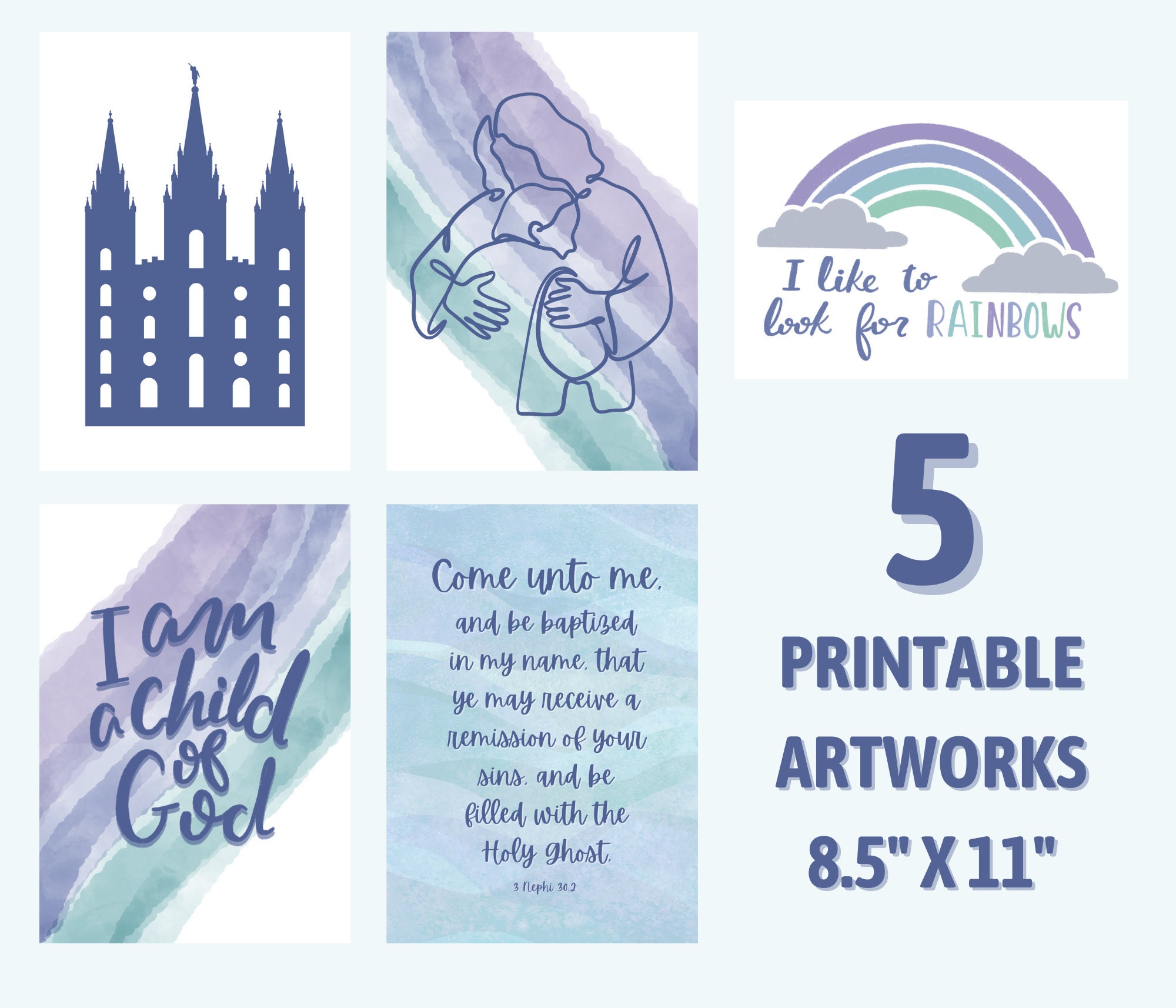 LDS Baptism Printable | LDS Editable Baptism Program | LDS Baptism Art ...