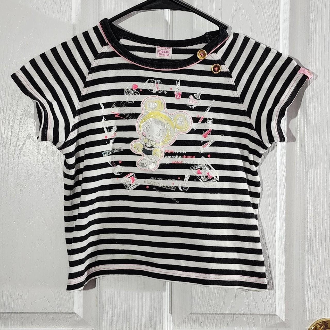 Mezzo Piano Y2K Berrie-chan Striped Baby Crop Tee - Etsy