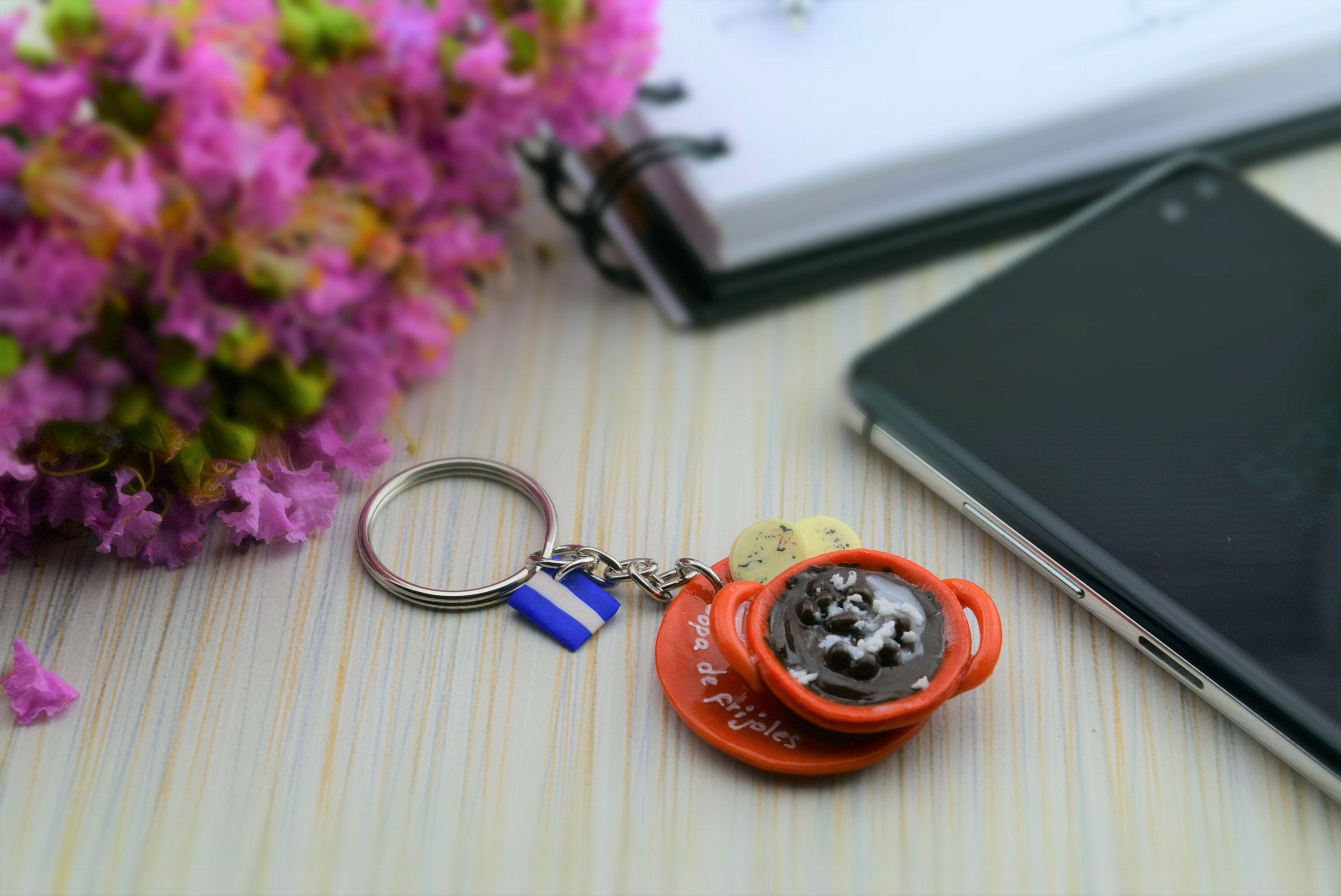Salvadoran Bean Soup Keychain - Etsy